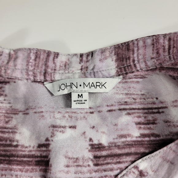 John Mark | Tops | John Mark Top Tunic 0 Silk Womens M Purple Button ...